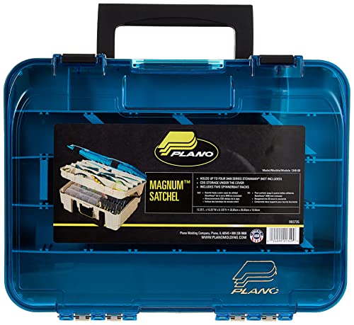 Plano 1349-00 Two Level Magnum 3449 Tackle Box, Sandstone/Blue, One Size