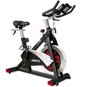 joroto belt drive indoor cycling bike with magnetic resistance exercise bikes stationary ( 300 lbs weight capacity ) (updated)