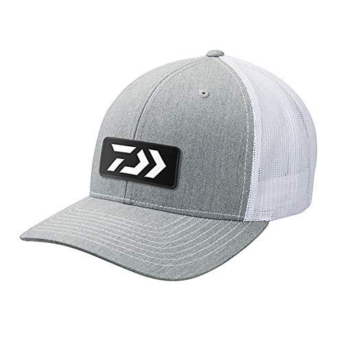 Daiwa Fishing Cap Trucker Embroidered Grey and White Logo