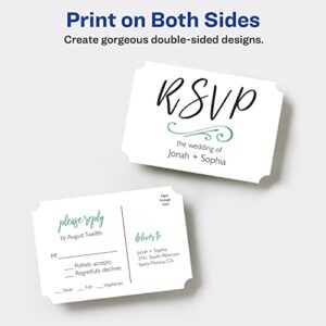 Avery Postcards with Scalloped Corners and Sure Feed Technology, 3.5" x 5", Matte White, 100 Cards Total, Laser/Inkjet Printable Cards (5626)