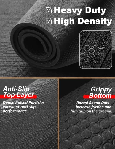 7' x 5' x 7mm Extra Large Exercise Mat, [35 Sq.Ft] Heavy-Duty & Extreme Non-Slip Rubber Gym Flooring for Home Gym, Pro Yoga Mat Gym Mat for Home Workout & Exercise Equipment, Shoe-Friendly Thick Workout Mat, with Portable Storage Bag