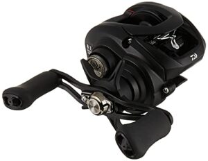 daiwa, tatula baitcasting reel, 100, 8.1:1 gear ratio, 8 bearings, 11 lb max drag, right hand , black