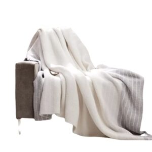 member’s mark heathered border cozy knit throw (gray)