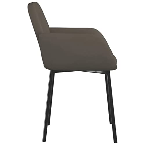 vidaXL Dining Chairs 2 pcs Dark Gray Velvet