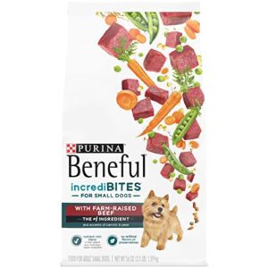 purina beneful incredibites with farm-raised beef, small breed dry dog food – (4) 3.5 lb. bags