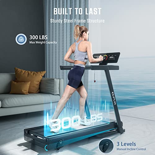 OMA Treadmills for Home 7200EB, 2.5HP Folding Treadmill 300lb Capacity with LED Display, 36 Preset Programs, Walking Jogging Running Exercise Machine for Home Office