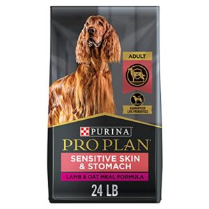 purina pro plan sensitive skin and sensitive stomach dog food with probiotics for dogs, lamb & oat meal formula – 24 lb. bag