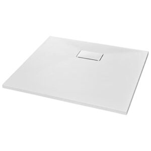 vidaxl shower base tray home indoor plumbing fixture hardware part skid resistant bathroom base shower receptor tray smc white 35.4″x31.5″