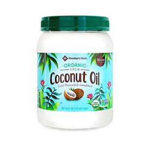 member’s mark organic virgin coconut oil 56 oz. (pack of 3) a1