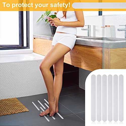 LoLaSta 36pcs Non Slip Bathtub Stickers, Anti Slip Stickers for Shower Floor Safety Bathtub Strips Adhesive Decals with Scraper for Bath Tub, Bathroom, Shower Stairs Ladders Boats