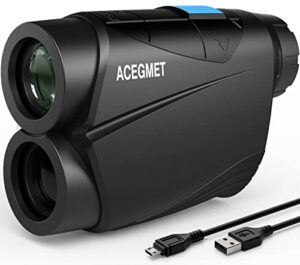 acegmet golf rangefinder, usb charging range finder golfing, 650 yards golf range finder, flag lock and pulse vibration laser rangefinders, fast focus and continuous scan golf rangefinder with slope