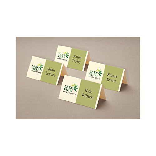 Avery Printable Small Tent Cards with Sure Feed Technology, 2” x 3.5”, Ivory, 160 Blank Place Cards for Laser or Inkjet Printers (05913) & Printable Business Cards, Inkjet Printers, 90 Cards, 2 x 3.5