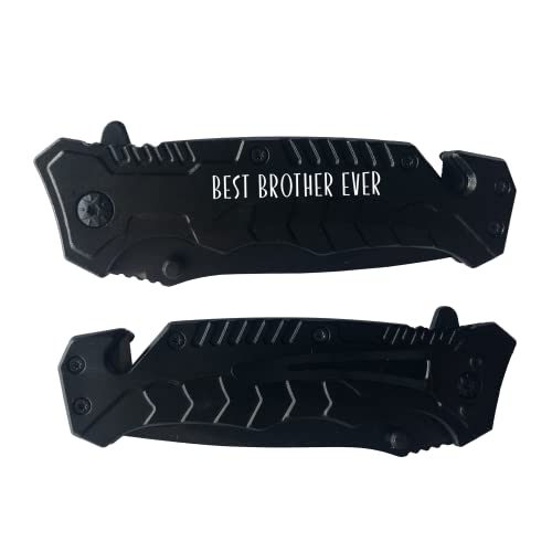 CHONG SHENG Birthday Gifts for Brother from Sister - Engraved Pocket Knife for Brother - Brother Birthday Gifts, Graduation Gifts for Brother, Best Brother Ever Gifts Idea