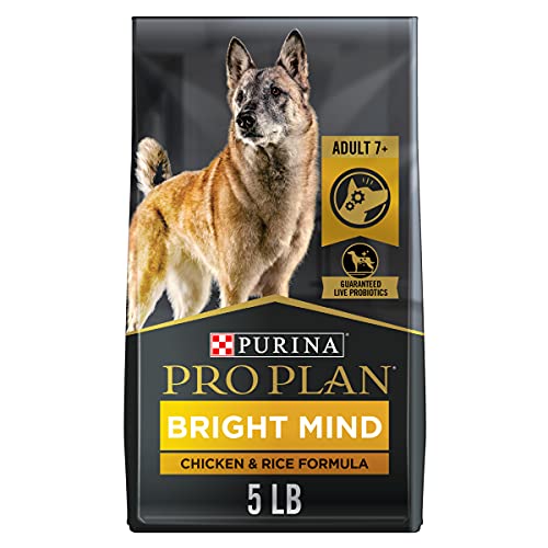 Purina Pro Plan Senior Dog Food With Probiotics for Dogs, Bright Mind 7+ Chicken & Rice Formula - 5 lb. Bags