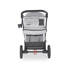 Larktale Caravan Coupe - Compact 2-Seater Stroller Wagon with Small Fold - Adjustable Canopies Included - Gray/Black