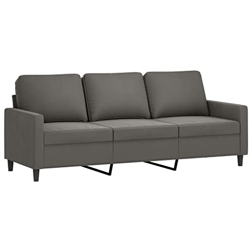 vidaXL 3-Seater Sofa Dark Gray 70.9" Velvet