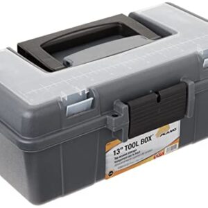 Plano Molding 114-002 13-Inch Compact Tool Box, Graphite Gray with Black Handle and Latches