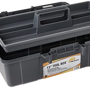 Plano Molding 114-002 13-Inch Compact Tool Box, Graphite Gray with Black Handle and Latches