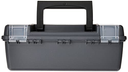 Plano Molding 114-002 13-Inch Compact Tool Box, Graphite Gray with Black Handle and Latches