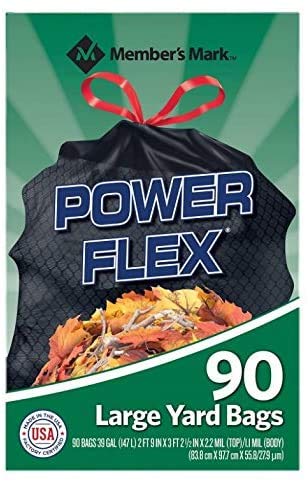 Member's Mark 39 gal. Power-Guard yd Drawstring Trash Bags (90 ct.) (90 Count (Pack of 2))