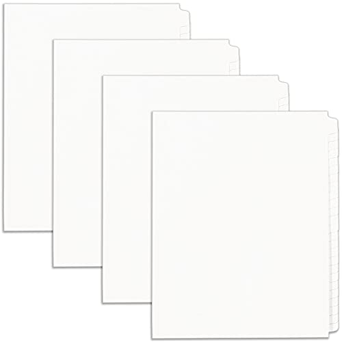 Avery Legal Exhibit Binder Dividers, 25 Blank Side Tabs, Unpunched Letter Size, 1 Set Collated, 4 Packs (11912)