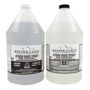 Stone Coat Countertops Epoxy Kit (2 Gal) – DIY Epoxy Resin Kit for Coating Kitchens, Bathrooms, Counters, Tables, Wood Slabs, and More! Heat Resistant and Clear Epoxy Resin!