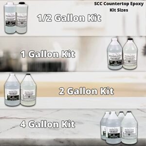 Stone Coat Countertops Epoxy Kit (2 Gal) – DIY Epoxy Resin Kit for Coating Kitchens, Bathrooms, Counters, Tables, Wood Slabs, and More! Heat Resistant and Clear Epoxy Resin!