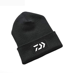 daiwa womens fishing knit beanie d vec knit roll up black, multi, one size us