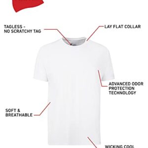 Hanes Men's White T-Shirt Pack (Colors Available), Moisture-Wicking Shirts, 100% Cotton Undershirts for Men, Multipack