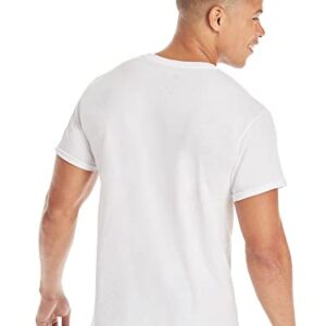 Hanes Men's White T-Shirt Pack (Colors Available), Moisture-Wicking Shirts, 100% Cotton Undershirts for Men, Multipack