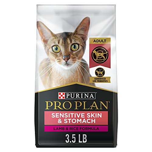 Purina Pro Plan Sensitive Skin and Stomach Cat Food, Lamb and Rice Formula - 3.5 lb. Bag