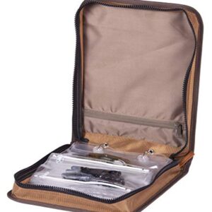 Plano Guide Series Blade Bag, Brown 1680 Denier Fabric, Includes 8 Removable Zip-Seal Organizer Bags, Water-Resistant Soft Storage for Spinner Baits and Blades