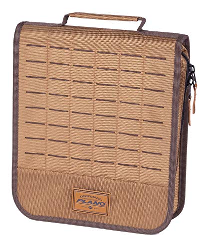 Plano Guide Series Blade Bag, Brown 1680 Denier Fabric, Includes 8 Removable Zip-Seal Organizer Bags, Water-Resistant Soft Storage for Spinner Baits and Blades