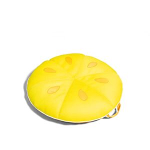 big joe fruit slice small no inflation needed pool float, lemon mesh, 4ft big