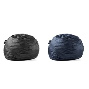 big joe fuf large foam filled bean bag chair with removable cover, black lenox, 4ft big & fuf large foam filled bean bag chair with removable cover, cobalt lenox, 4ft big