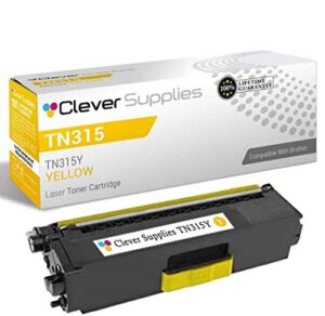 cs compatible toner cartridge replacement for brother tn315 tn-315 tn315y yellow hl-4150cdn 4570cdwt 4140cn 4570cdw mfc-9970 9460cdn 9460cn 9560cdw 9970cdw dcp-9010cn 9055 9055cdn