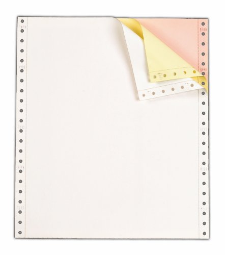 TOPS Continuous Computer Paper, 3-Part Carbonless, Removable 0.5 Inch Margins, 9.5 x 11 Inches, 1100 Sheets, White/Canary/Pink (55179)