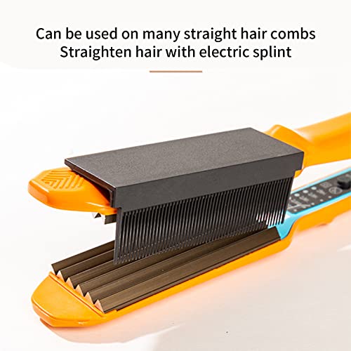 Barber Straightening Comb Attachment for Hair - Hair Straightener Comb, Hair Straightening Comb Attaches to Flat Iron for Low and high Temperature, Styling Comb for Hair Stylist Tool (Black, 1pc)