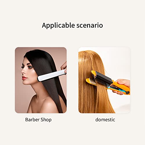 Barber Straightening Comb Attachment for Hair - Hair Straightener Comb, Hair Straightening Comb Attaches to Flat Iron for Low and high Temperature, Styling Comb for Hair Stylist Tool (Black, 1pc)