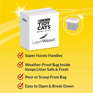 Purina Tidy Cats Low Dust Clumping Cat Litter, LightWeight Free & Clean Unscented, Multi Cat Litter - 17 lb. Box