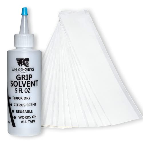 Wedge Guys Golf Grip Tape Kits for Regripping Golf Clubs - Professional Quality - Options Include Hook Blade, 15 or 30 Golf Grip Kit Tape Strips, 5 or 8 oz Grip Solvent & Rubber Vise Clamp