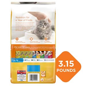 Purina Kitten Chow Dry Kitten Food, Nurture Muscle + Brain Development - (4) 3.15 lb. Bags