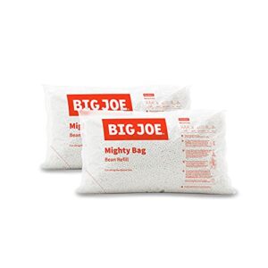 Big Joe Classic Bean Bag Chair, Spicy Lime Smartmax, 2ft Round & Bean Refill 2Pk Polystyrene Beans for Bean Bags or Crafts, 100 Liters per Bag