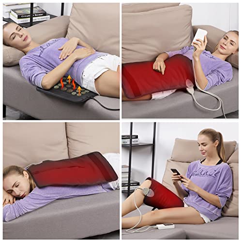 UTK Far Infrared Natural Jade and Tourmaline Heating Pad for Back, Small Pro (23.5”X16”), Smart Controller with Memory Function, Auto Shut Off and Travel Bag Included