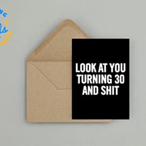 Funny 30th Birthday Card for men or women with envelope | Joke card for someone who is turning 30 years old | Original and unique present idea for son, daughter.