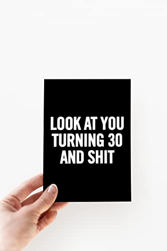 Funny 30th Birthday Card for men or women with envelope | Joke card for someone who is turning 30 years old | Original and unique present idea for son, daughter.