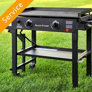 flat top griddle grill assembly