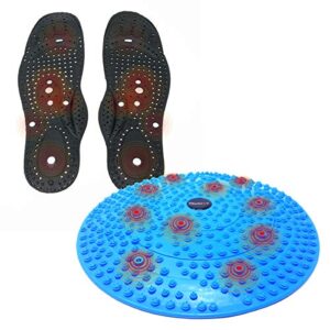 daiwa felicity reflexology acupressure foot therapy disc & shiatsu massaging magnetic insoles bundle