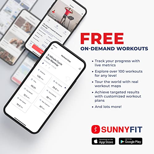 Sunny Health & Fitness Premium Magnetic Resistance Smart Recumbent Bike with Exclusive SunnyFit® App Enhanced Bluetooth Connectivity - SF-RB4850SMART