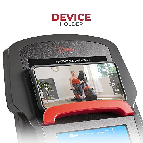 Sunny Health & Fitness Premium Magnetic Resistance Smart Recumbent Bike with Exclusive SunnyFit® App Enhanced Bluetooth Connectivity - SF-RB4850SMART